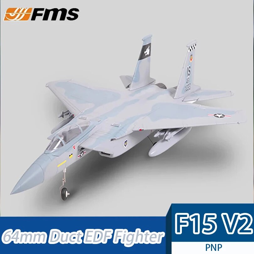 ۩Fms 64mm Ducted F-15 Eagle V2 Edf Model Fighter Jet Camo 4s Scale ...