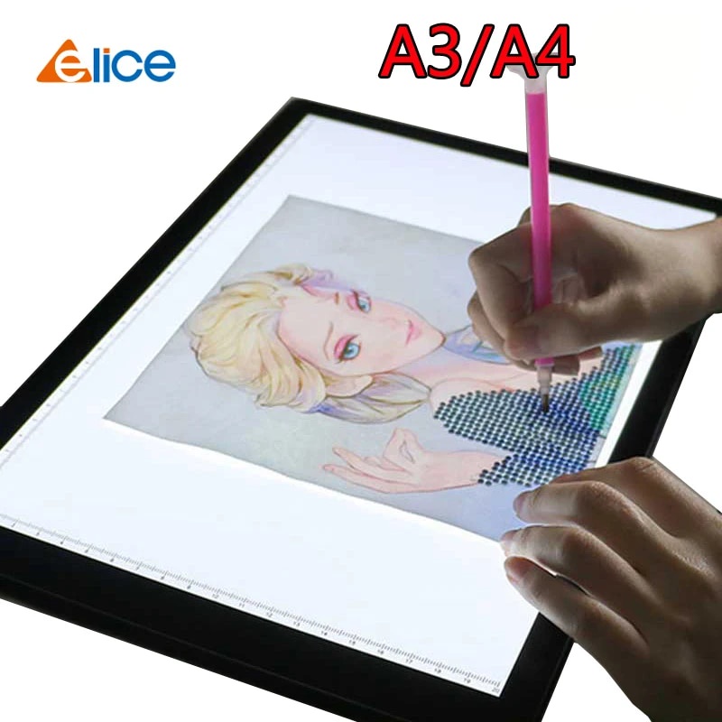 ☼A4/A3/A2 Drawing tablet wacom Digital Graphic Tablet LED Diamond ...