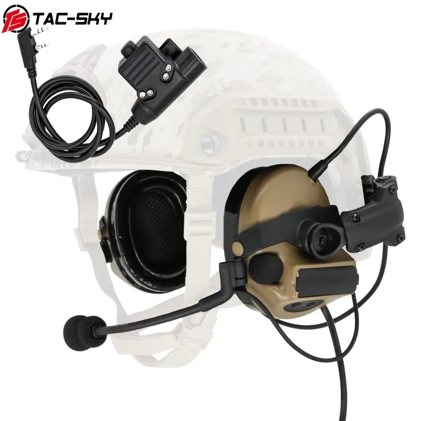 ♚TS TAC-SKY Tactical Headset Comtac II Electronic Shooting Ear Muffs ...