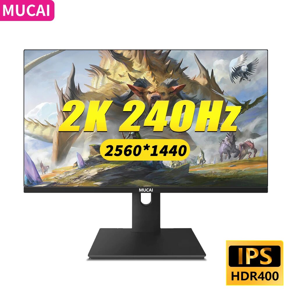 ☆MUCAI 27 Inch Monitor 2K 240Hz IPS WLED PC Display QHD HDR400 Desktop Gaming Gamer Computer Sc6 ...