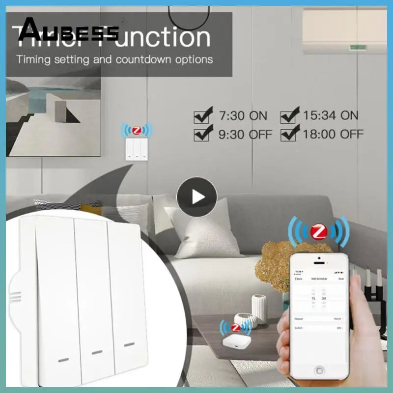 웃1PCS Tuya Smart Light Switch No Neutral Wire No Capacitor Needed Smart ...