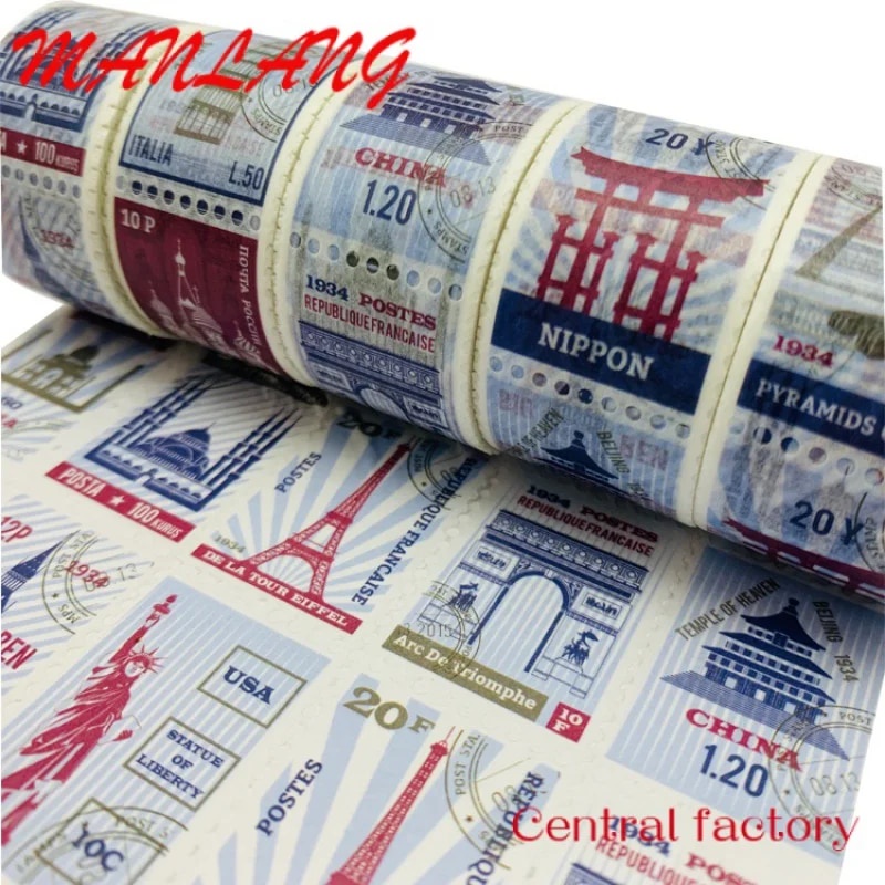 Custom Water Transfer Hot selling 30-60 rolls custom printed stamps ...