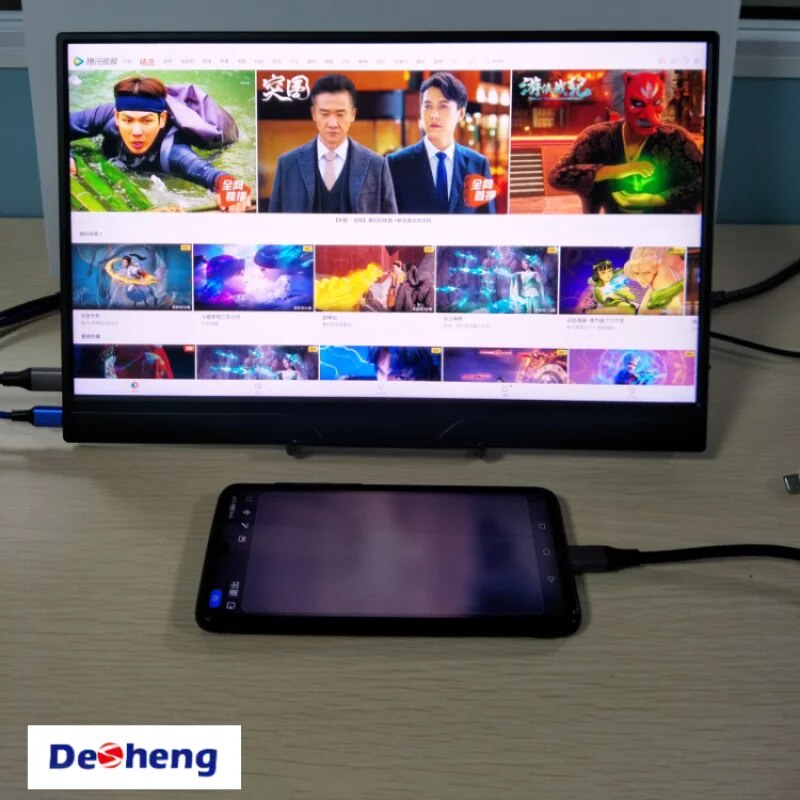 13.3 Inch USB Type-C IPS Displayer,1080P Portable Monitor with HDMI ...