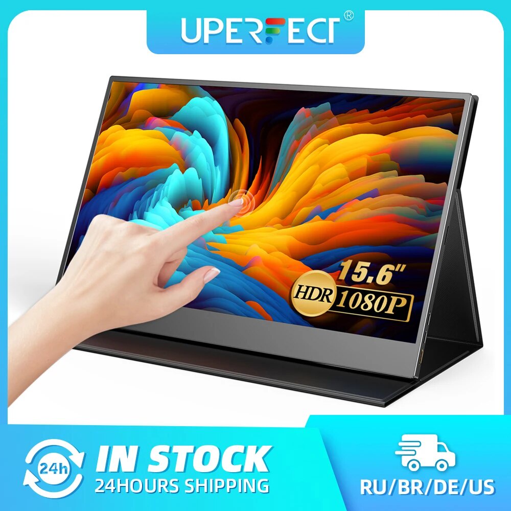 UPERFECT 15.6 Inch Portable Gaming Monitor Touch Panel 1080P IPS ...
