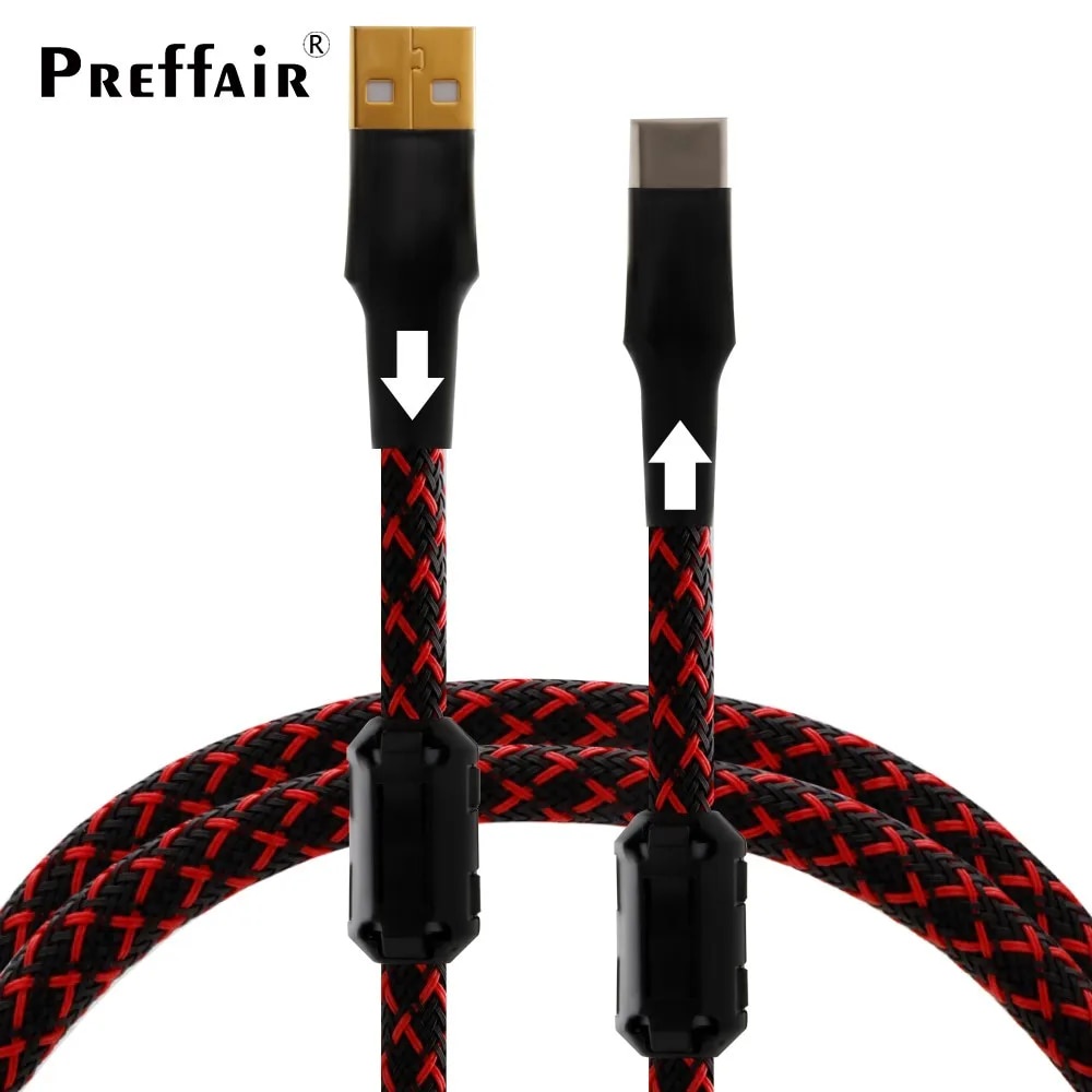 ☄1PC HI-End Oxygen-Free Copper Decoder Sound Card Audio Cable DAC Data ...