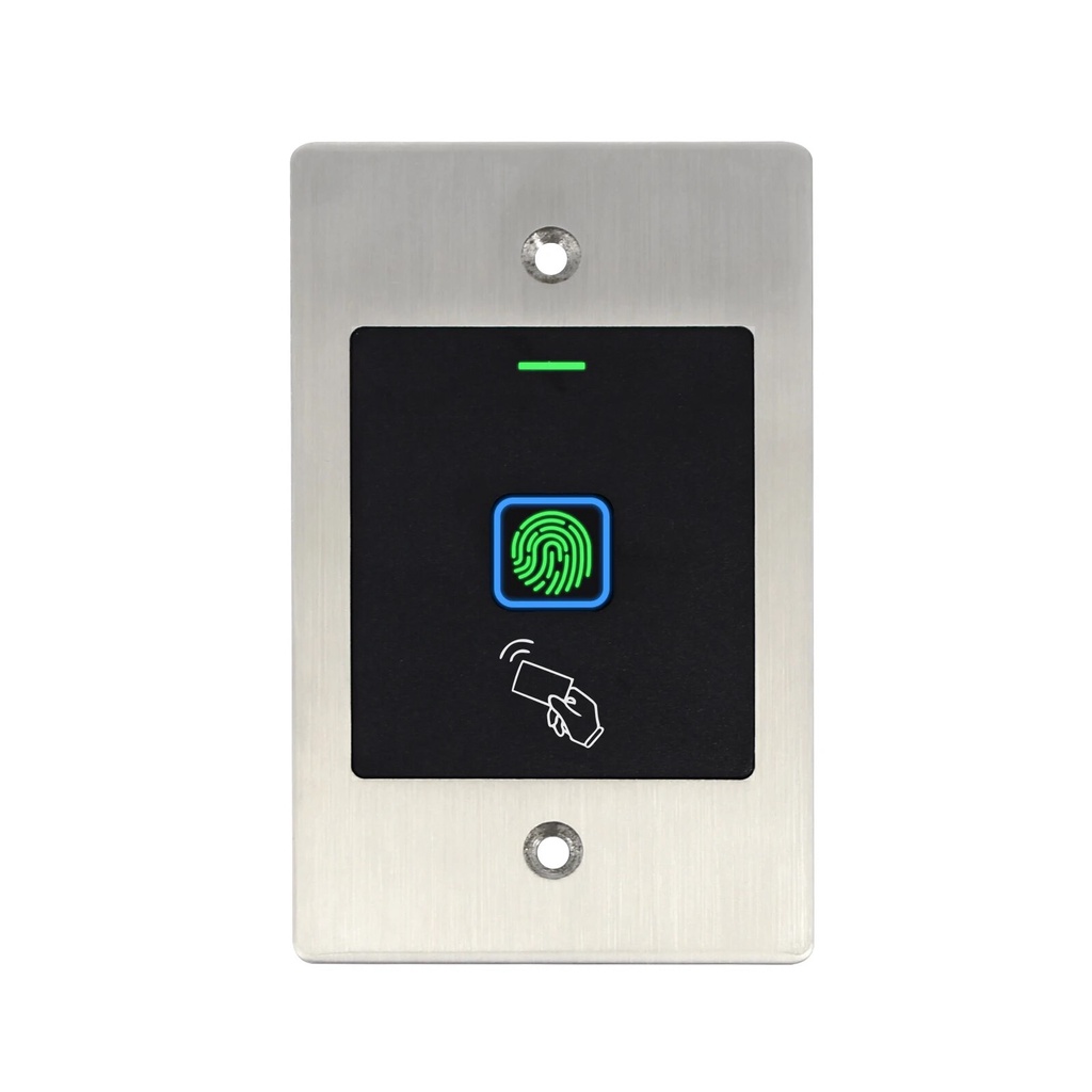 93c 125KHz RFID fingerprint access control reader metal shell door lock ...