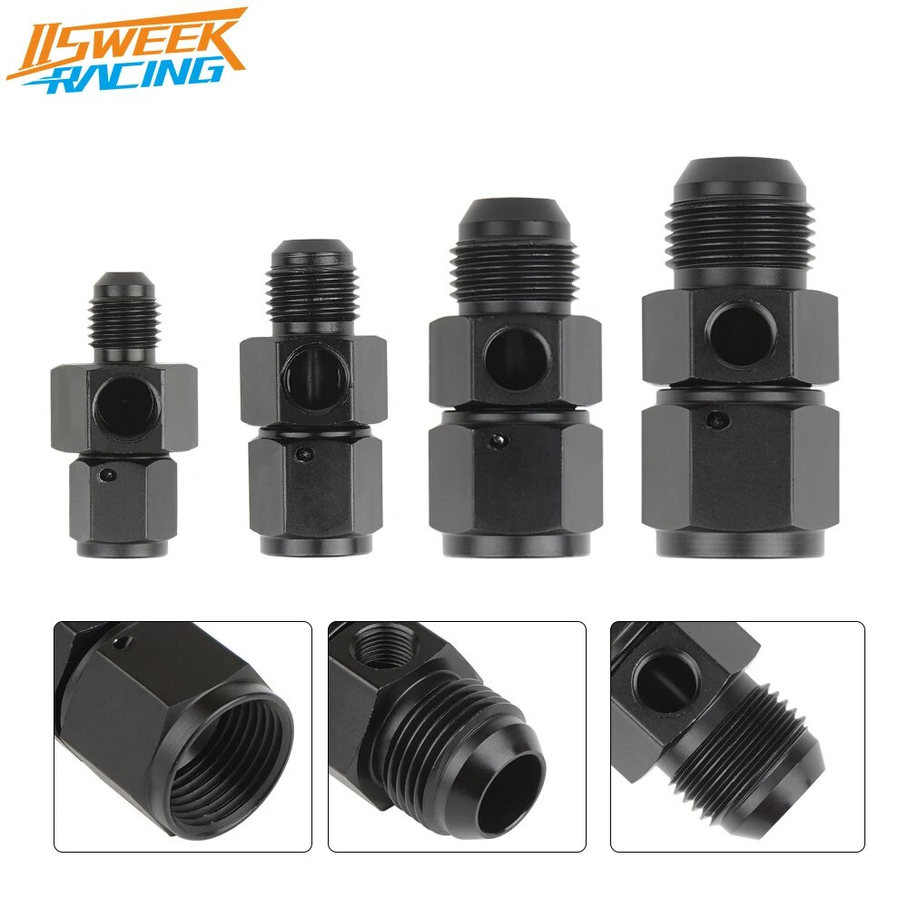 Universal Female To Male Flare Fuel Pressure Take Off Hose Pipe Adapter ...