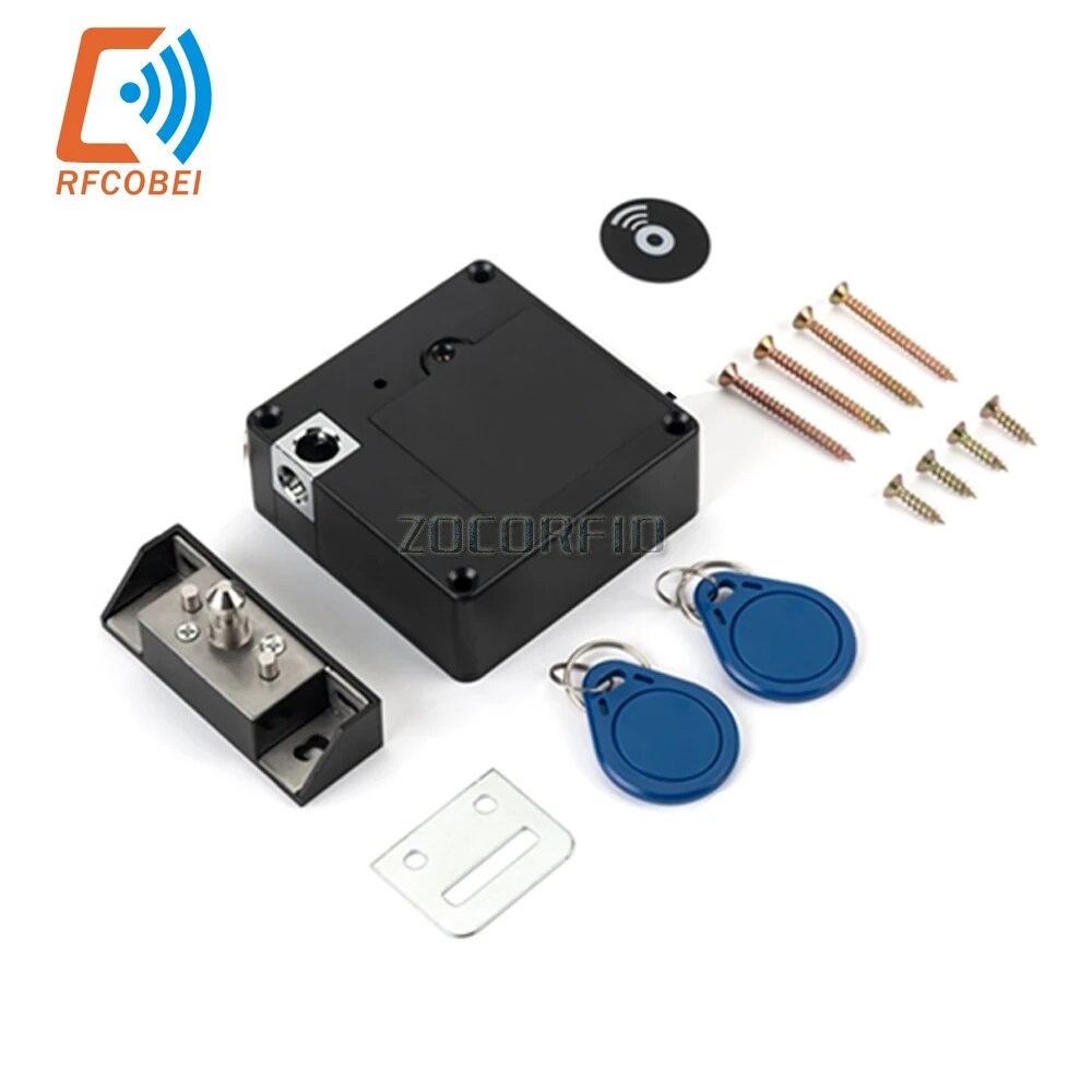 Smart Drawer Electronic RFID Door Lock Hidden DIY Wooden Cabinet Door ...