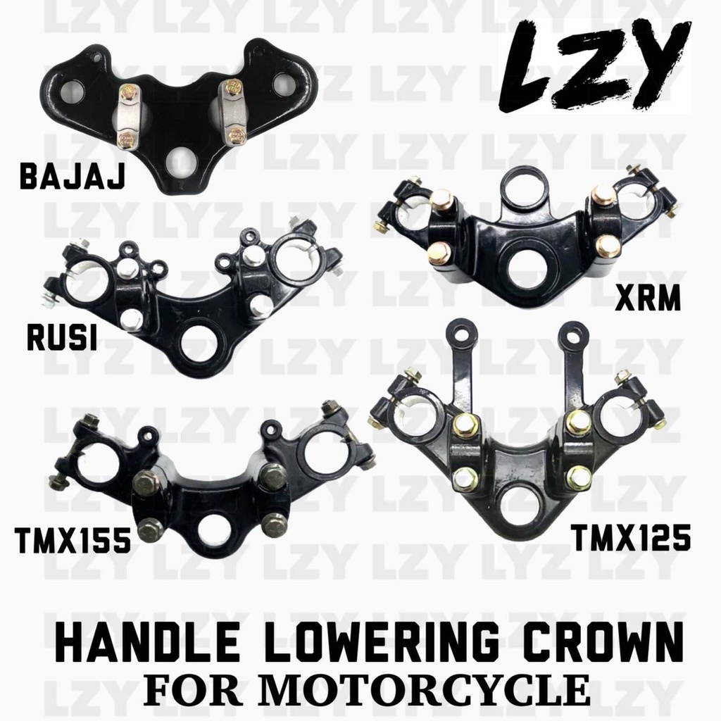 LZY Lowering Handle Bar Butterfly Crown Motorcycle TMX 125/155 RUSI XRM ...