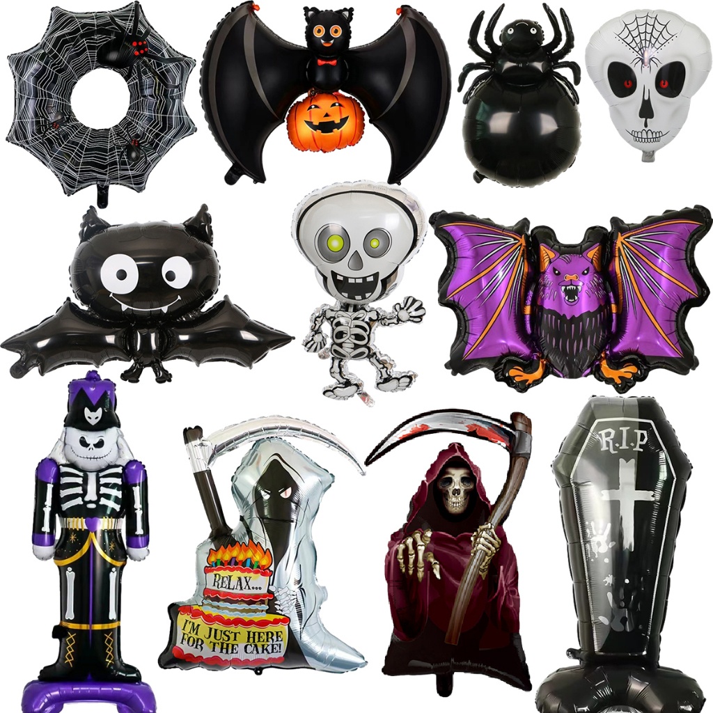 Halloween Decor Large Skull Skeleton Balloon Decoration for Halloween ...