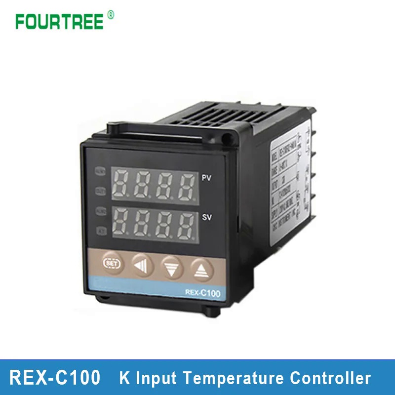 PID Digital Intelligent Temperature Controller REX-C100 K Input SSR or Relay Output Thermostat ...