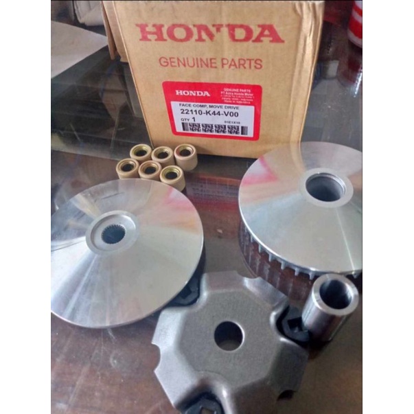 BEAT FI HONDA GENUINE PULLEY SET REANGLE 13,5 KALKAL FLYBALL RAMP ...