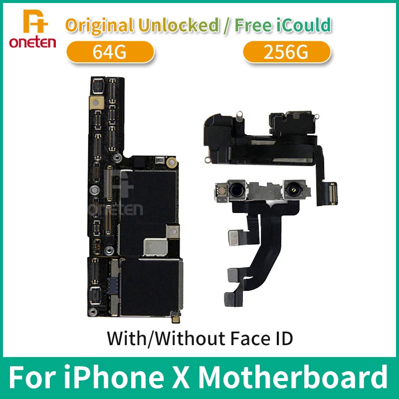 ONETEN Original Unlocked Clean iCloud Motherboard With/Without Face ID ...