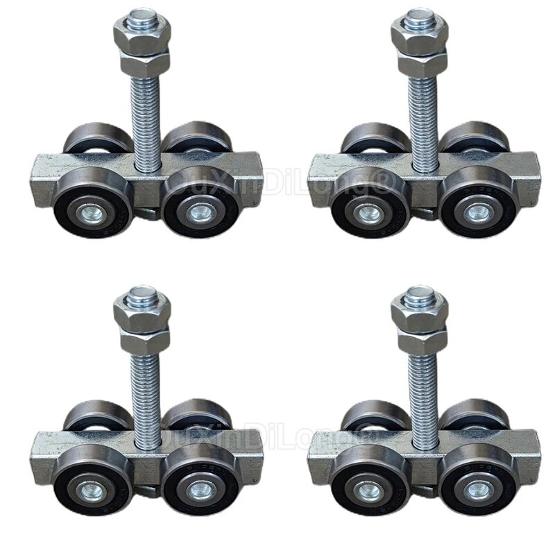 4PCS Heavy Duty 4 Wheels Rail Hanging Trolley Sliding Track Roller ...