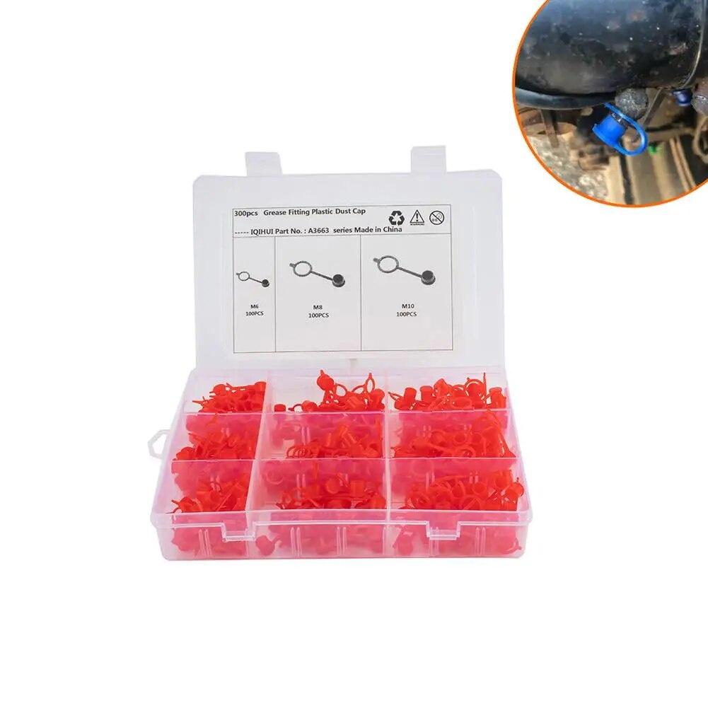 300Pcs M6 M8 M10 Dust Cover Cap Assortment Kits Waterproof Grease ...
