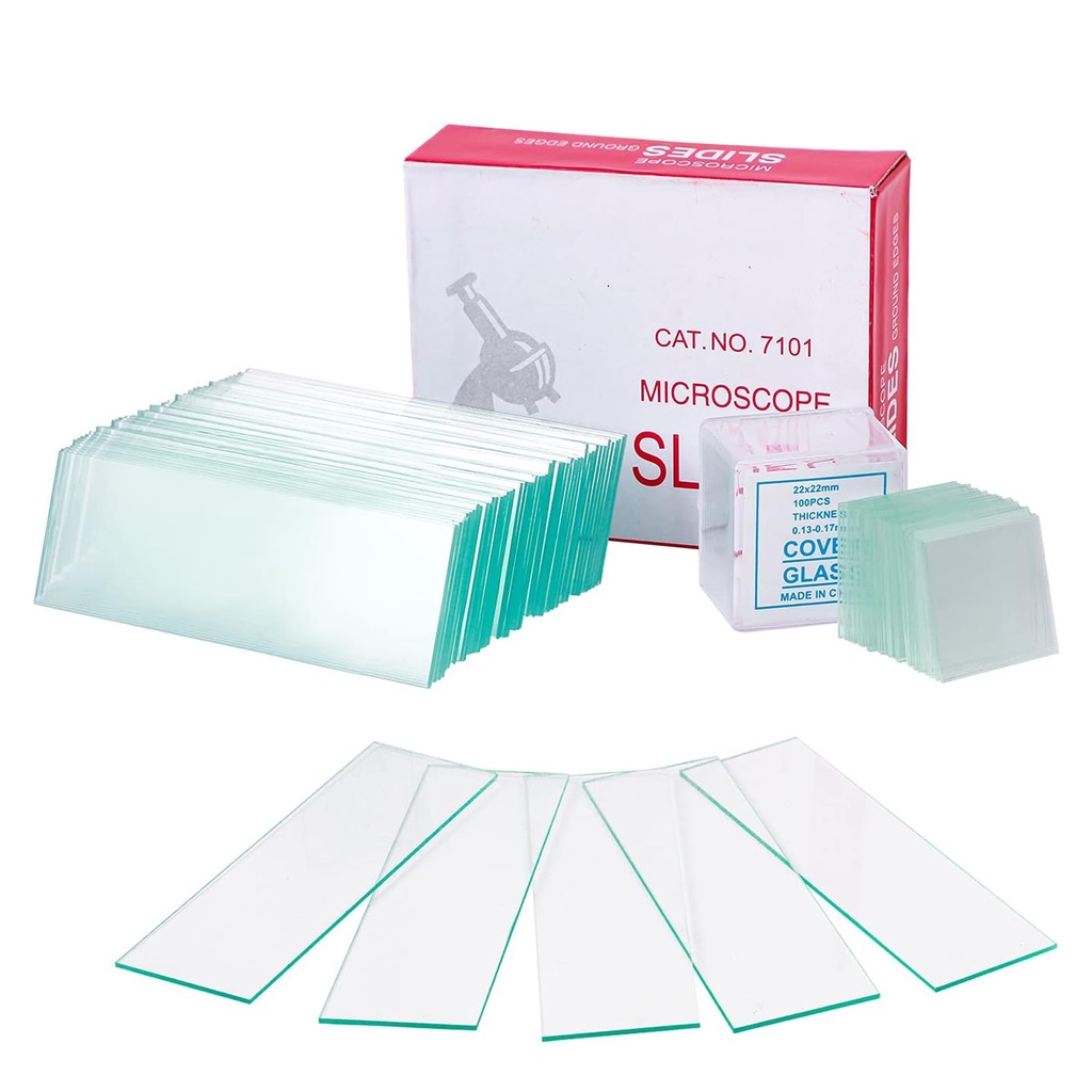 laboratory prepared microscope slides 7105 frosted glass slide cover slips microscope slides ...