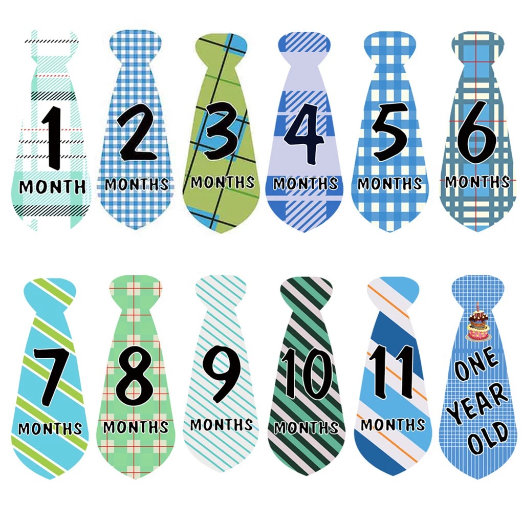 Month Sticker Newborn Kids Commemorative Card Number Photo Baby ...