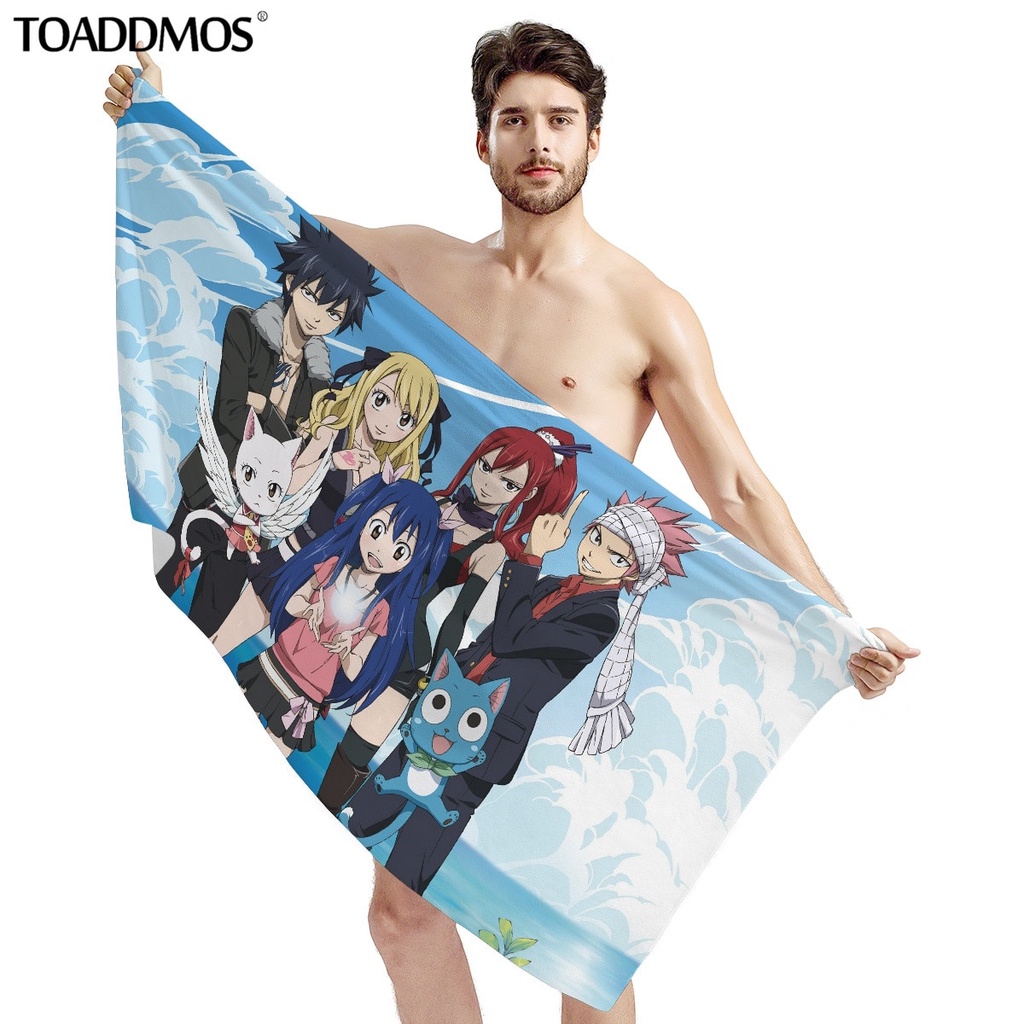 TOADDMOS Hot Anime Fairy Tail Natsu Print Large Bath/Beach Towel for ...