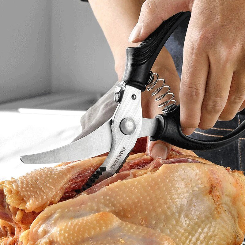 Powerful Chicken Bone Scissors Chicken Duck Fish Cutter Shears 4Cr13 ...