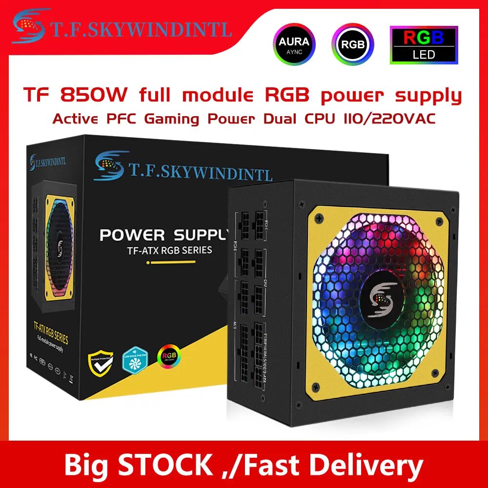 Full Modular 850w pc power supply Gpu Atx Power Supply Computer Psu ...