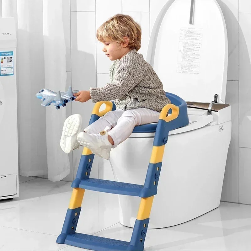 Stair Style Children's Toilet Boy and Girl Baby Toilet Folding Rack ...