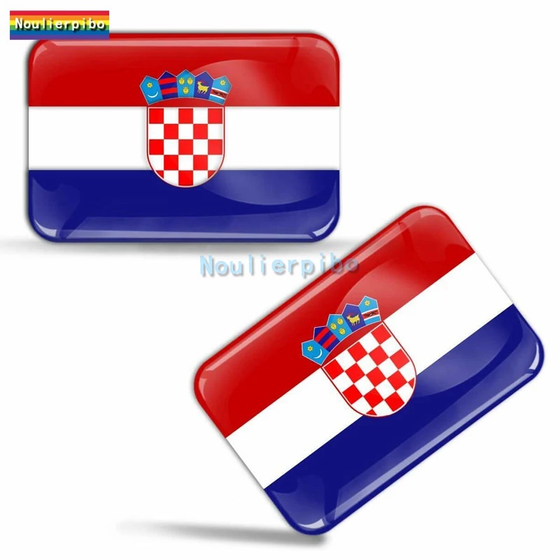 3D Car Sticker Croatia Flag Badge Sticker Epoxy Dome Sticker Car ...