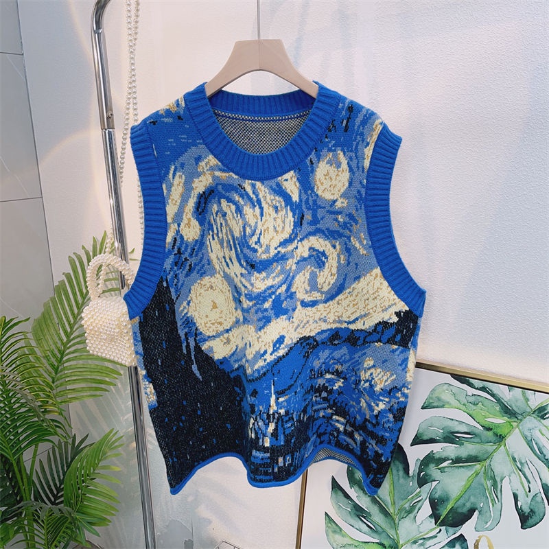 [READY Stock] Niche Design Sweater Vest Sleeveless Pullover Sweater ...