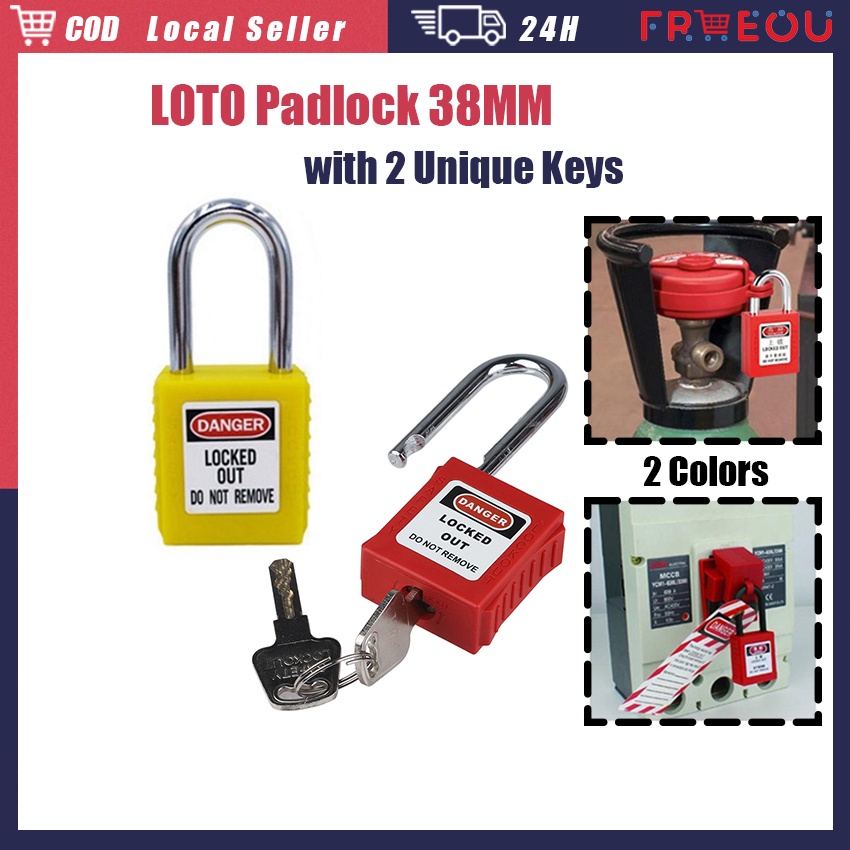 38mm LOTO Safety Padlocks Lockout Padlock Keyed Different Lock ...