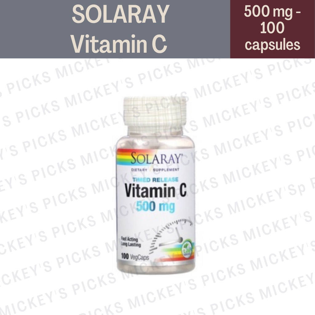 Solaray Vitamin C Timed Release 500 mg 100 VegCaps | Shopee Philippines