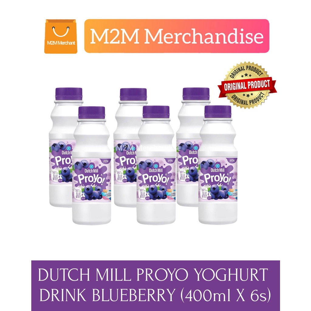 DUTCH MILL PROYO YOGHURT DRINK BLUEBERRY 400ml X 6s READY TO DRINK ...