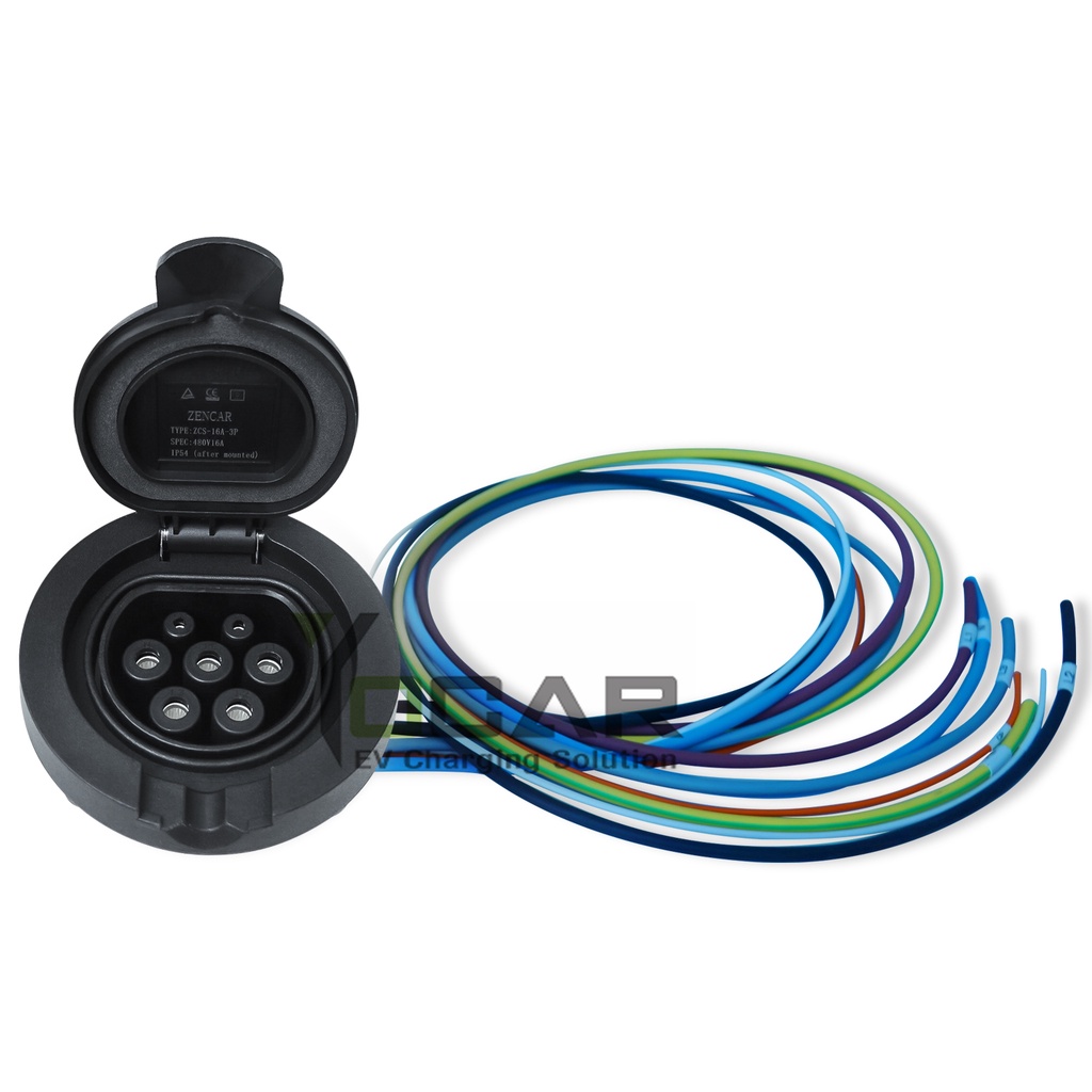 IEC 62196-2 32A 380V 22kw Type 2 Socket EVSE Connector with Cable ...