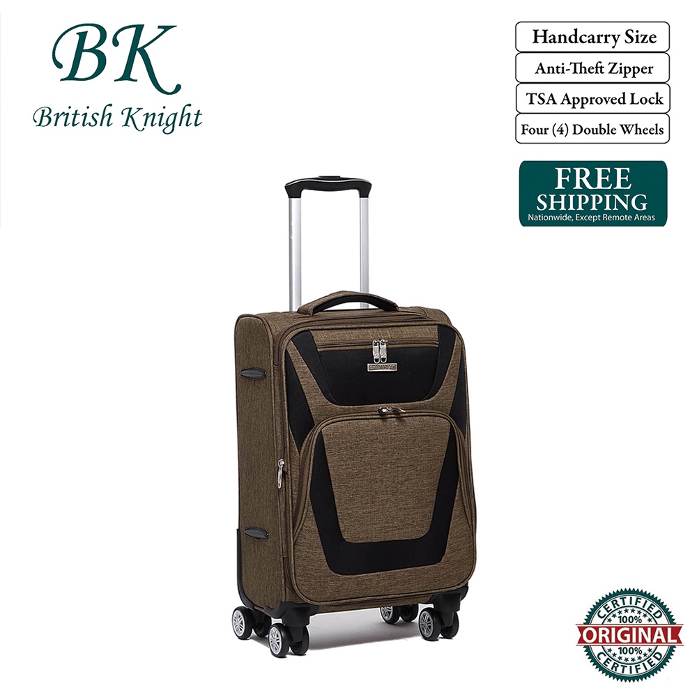 British Knight BSQ403ZTE Khaki Small 20 Inch Expandable Luggage with ...