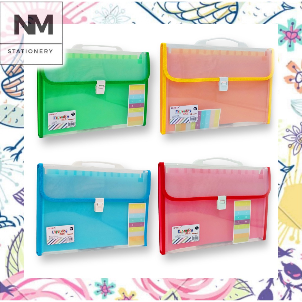 NM Long 13 Pocket Expanding File Envelope Size FC with Label Sticker ...