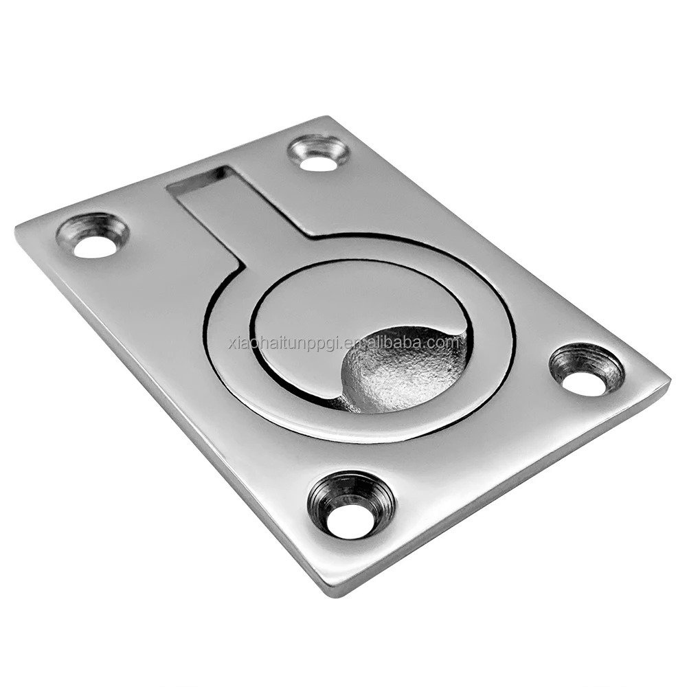 Marine hardware 316 stainless steel boat hatch pull flush lift ring ...
