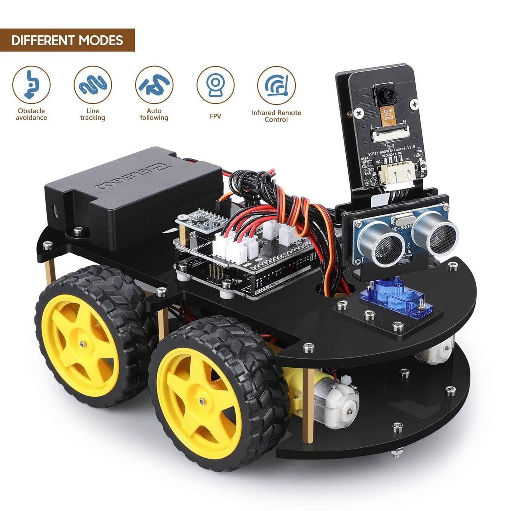 901V ELEGOO UNO R3 Project Smart Robot Car Kit V4, Intelligent And ...