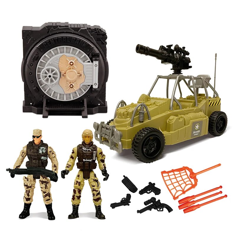 ♣DIY Special Army Forces Toys With Military Bank War Versus Car SWAT ...