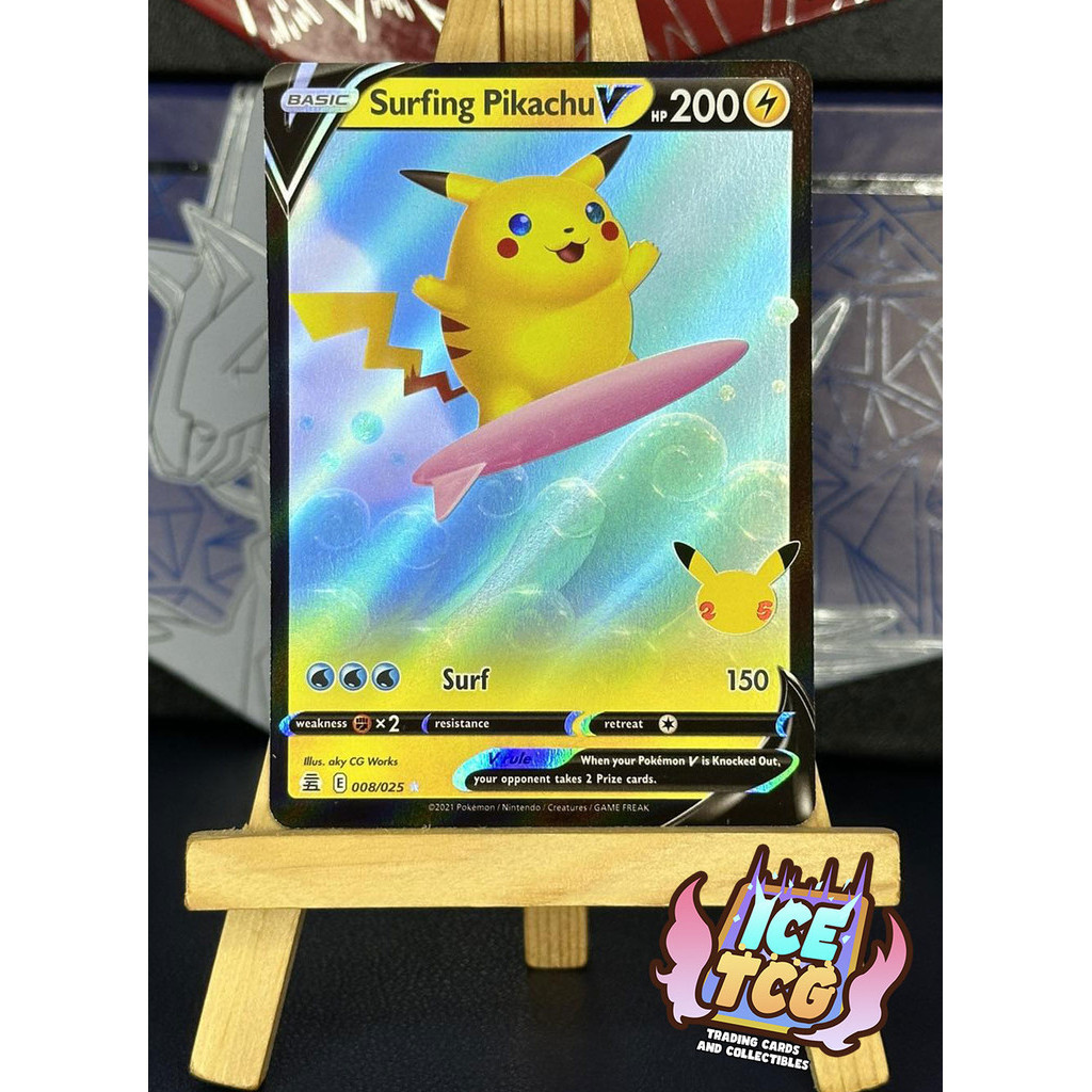 Surfing Pikachu V - 8/25 - Ultra Rare - Pokemon TCG Singles | Shopee ...