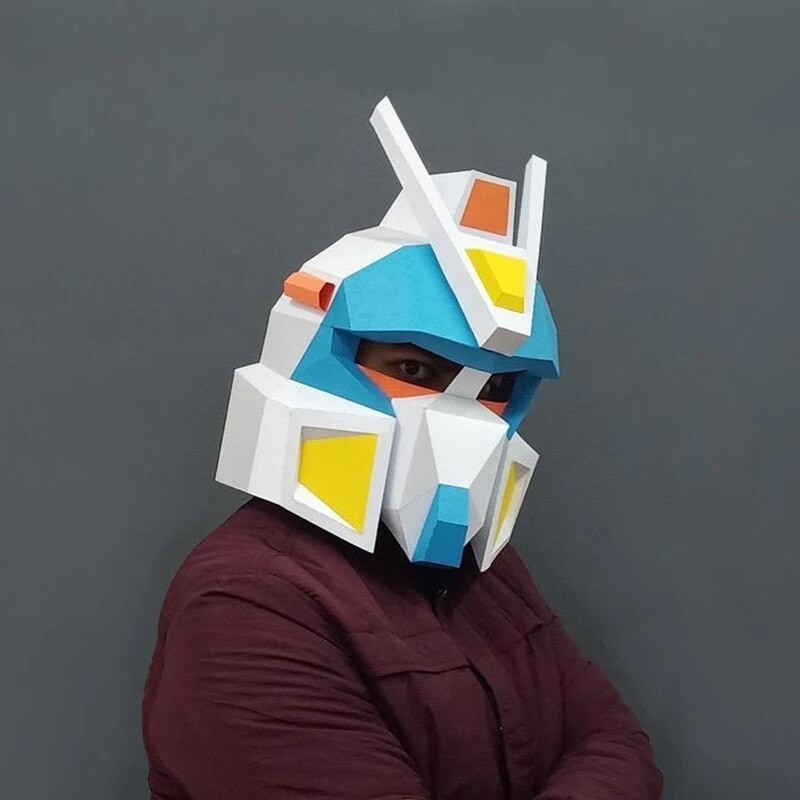 Gundam Wearable Headgear Mask 3D Paper Model Handmade Mecha DIY ...