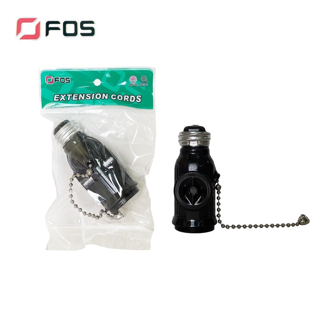 Pull Chain Socket Switch with 2 Flat Pin Outlet 3A For Bulb Light ...