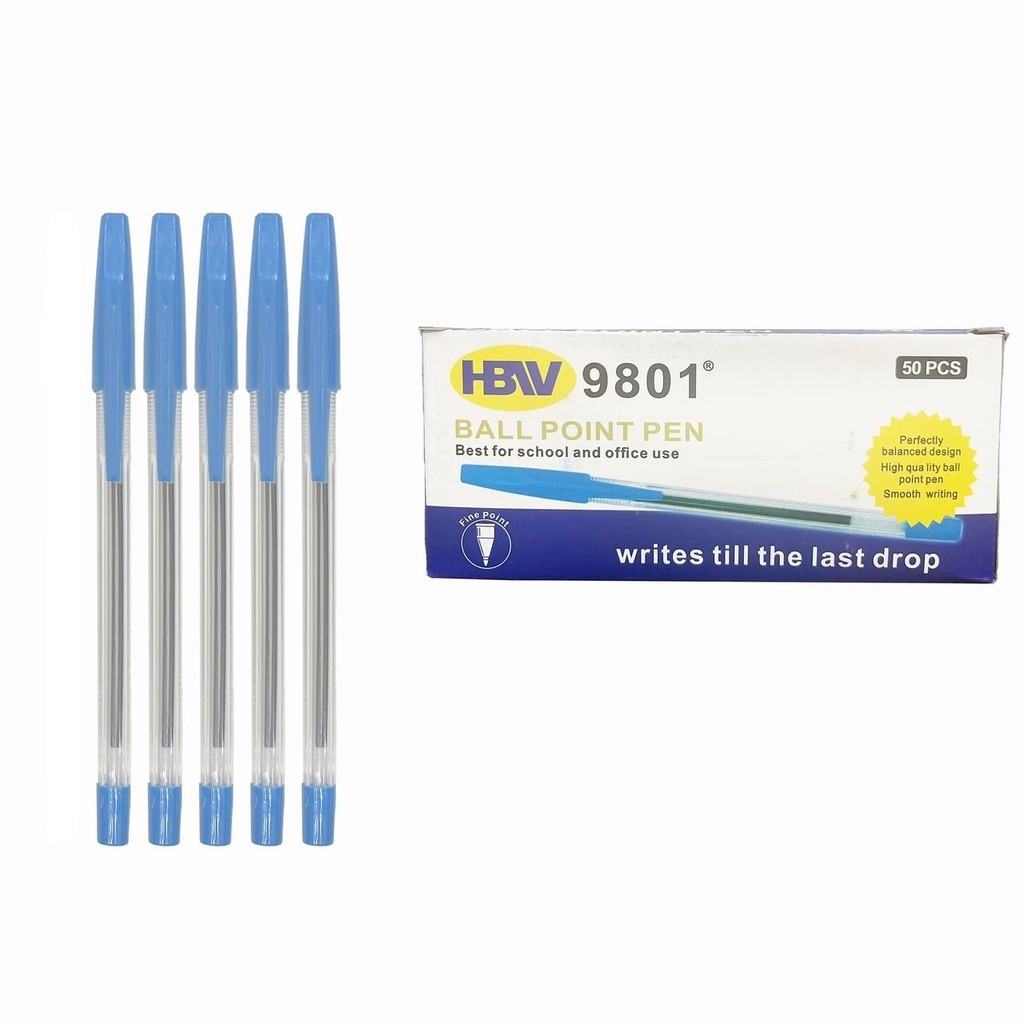 HBW BALLPEN 50PCS 9801# school office supplies | Shopee Philippines
