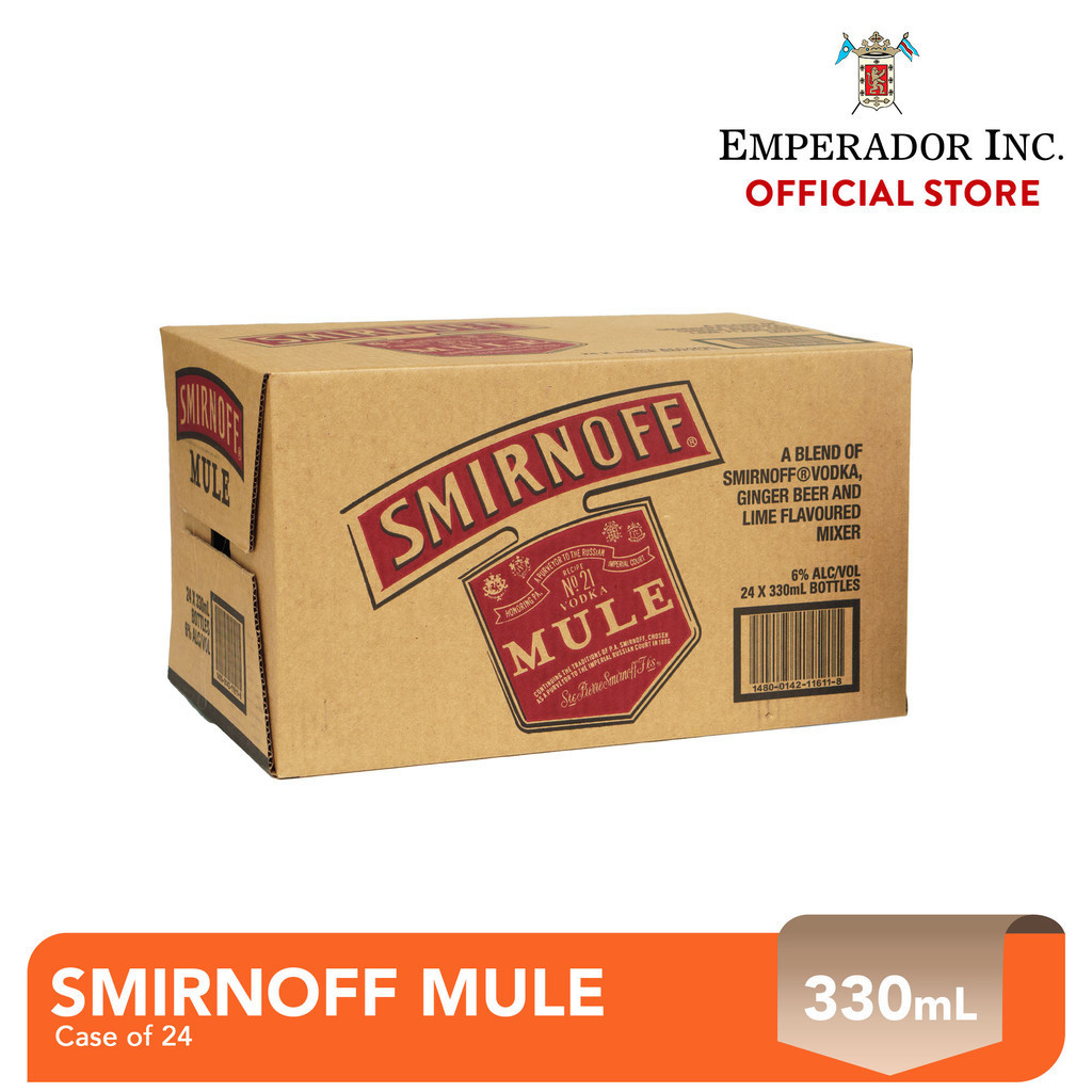Smirnoff Mule Vodka Ginger Beer 330ml Case of 24 | Shopee Philippines