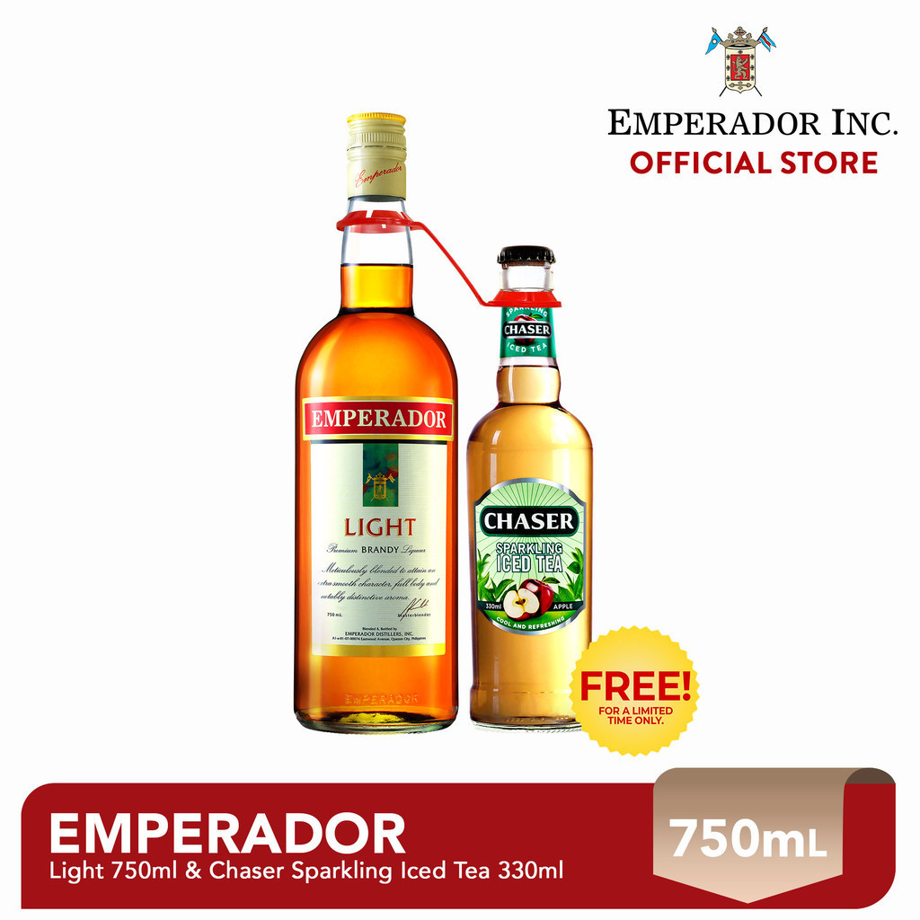 Emperador Light 750ml & Chaser Sparkling Iced Tea 330ml Bundle | Shopee ...