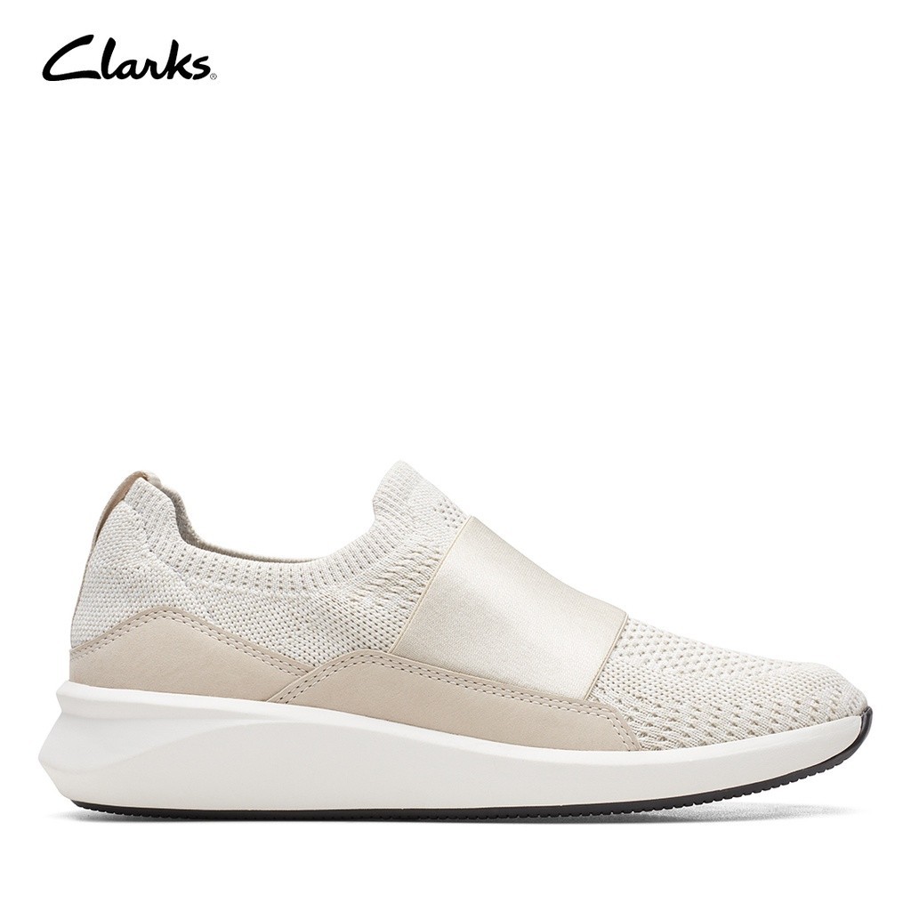 Clarks Women s Un Rio Knit Slip On Sneakers White Shopee Philippines