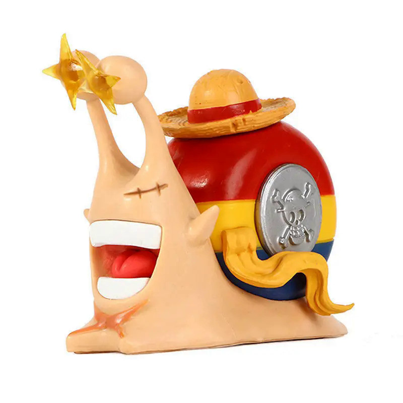 IZQJ 8cm Anime One Piece Figure Den Den Mushi Manga Statue Decor Pvc ...