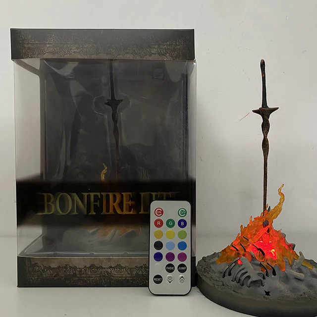 5v Dark Souls Figure Bonfire Led Light Black Faraam Knight Figurine ...
