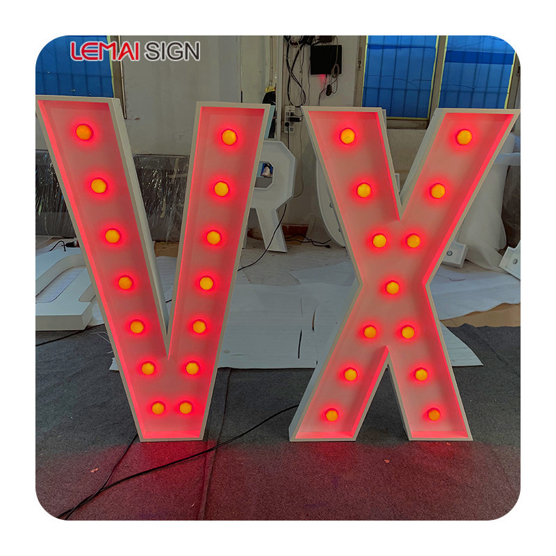 Wholesale Customized Party LED Glow Giant Letter A-Z Metallic Glow ...
