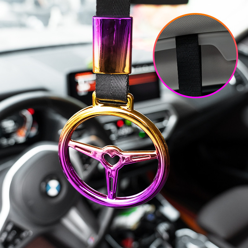 JDM Steering Wheel Shaped Tsurikawa JDM Train Bus Handle Hand Strap ...
