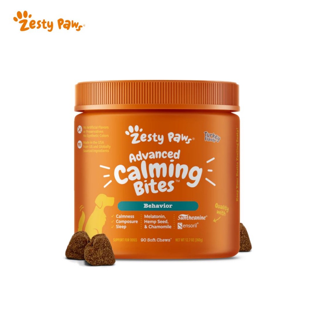Zesty Paws Calming Bites with Suntheanine for Dogs Behavior [Turkey ...