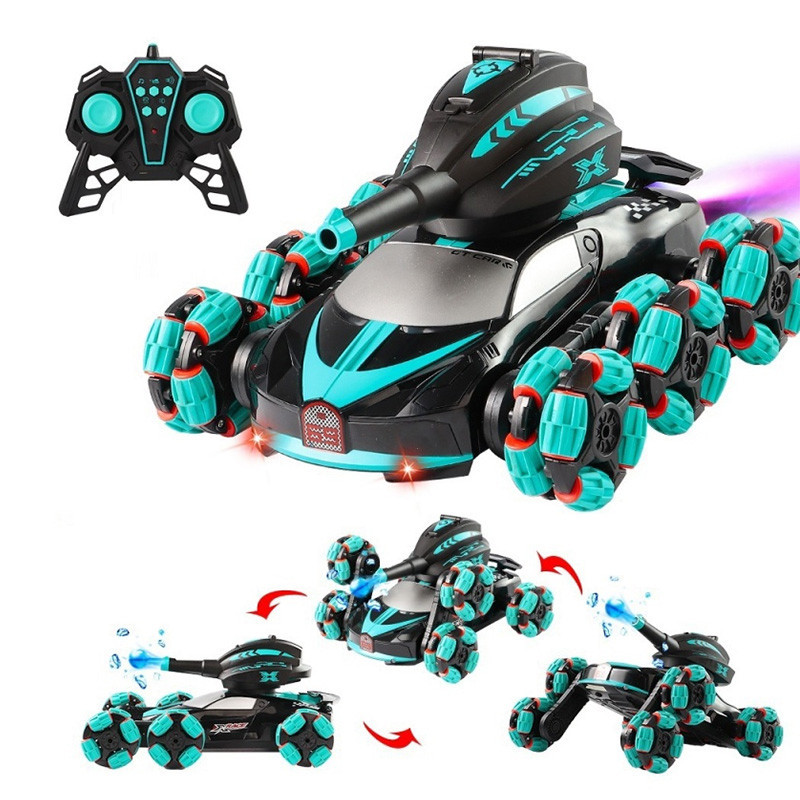 Children's dual remote control water tank toy car launches soft tank ...