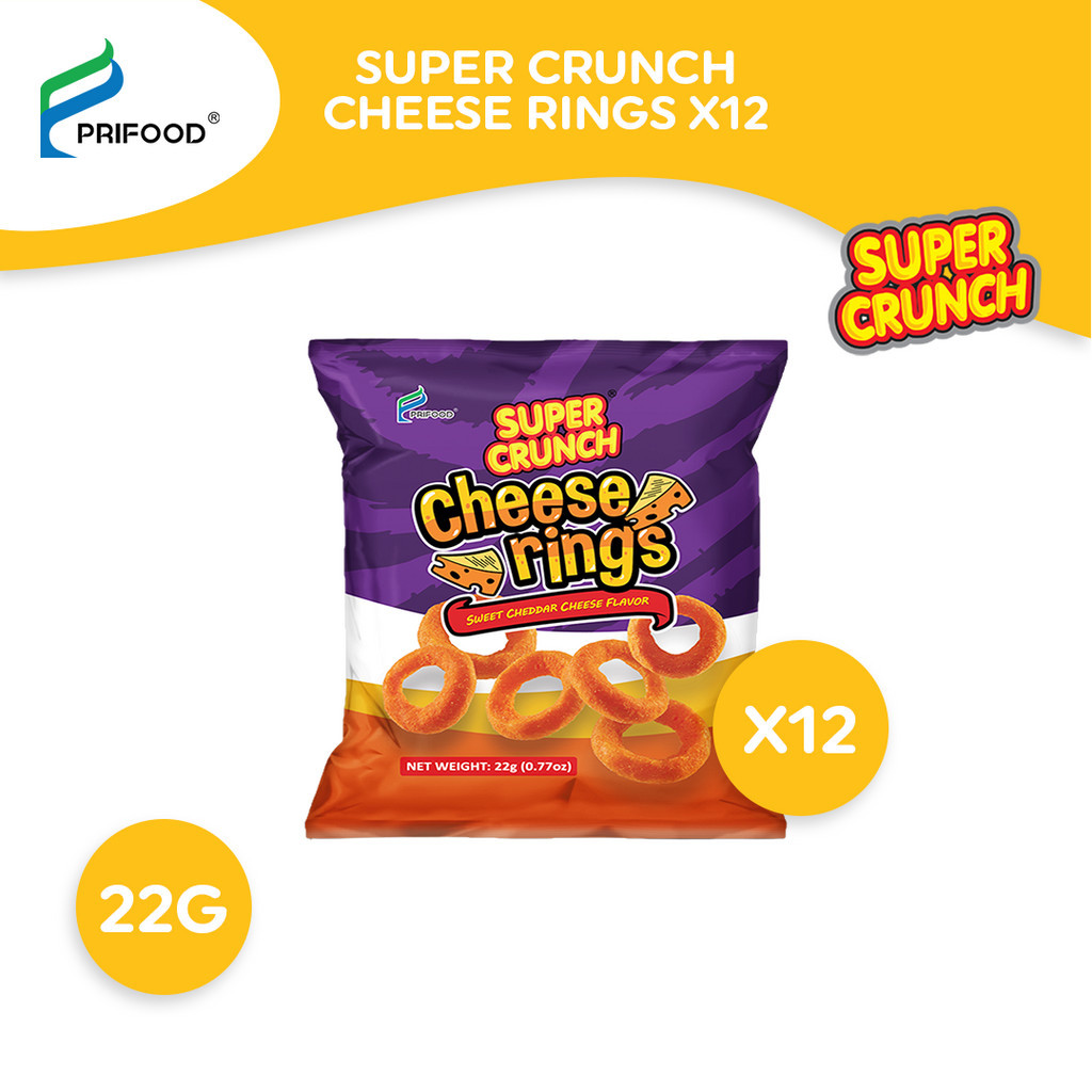 Super Crunch Cheese Rings 22g (bundle of 12) | Shopee Philippines